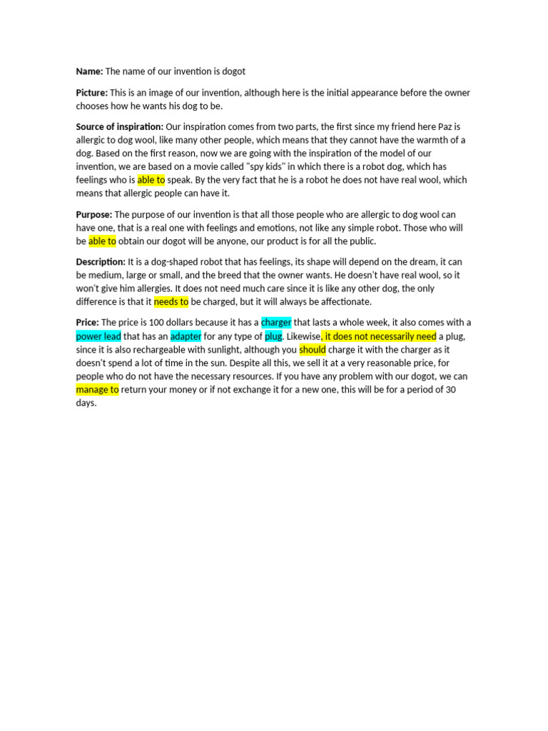 Dogot invention | PDF