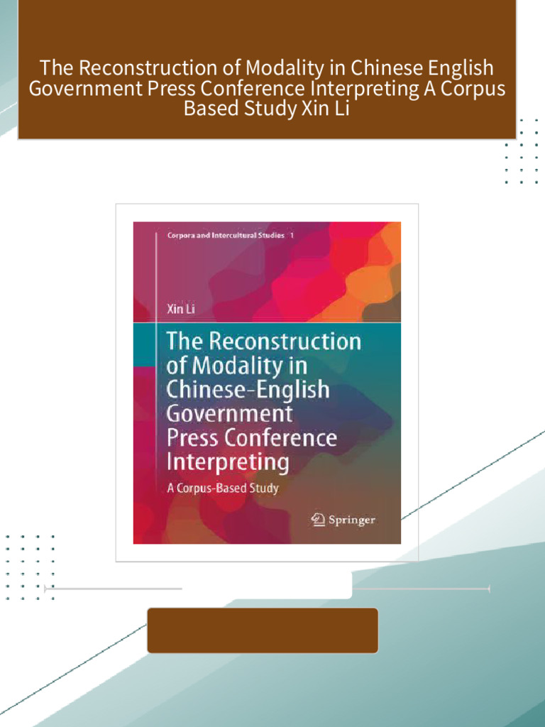 Download Complete The Reconstruction of Modality in Chinese English Government Press Conference ...