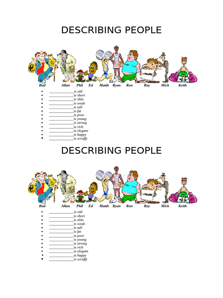 Describing People Physical Descriptions 96514 | PDF