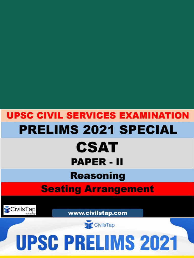 Free_CSAT_Lectures_UPSC_Prelims_2021_Reasoning_Day_29_Seating_Arrangement_compress | PDF