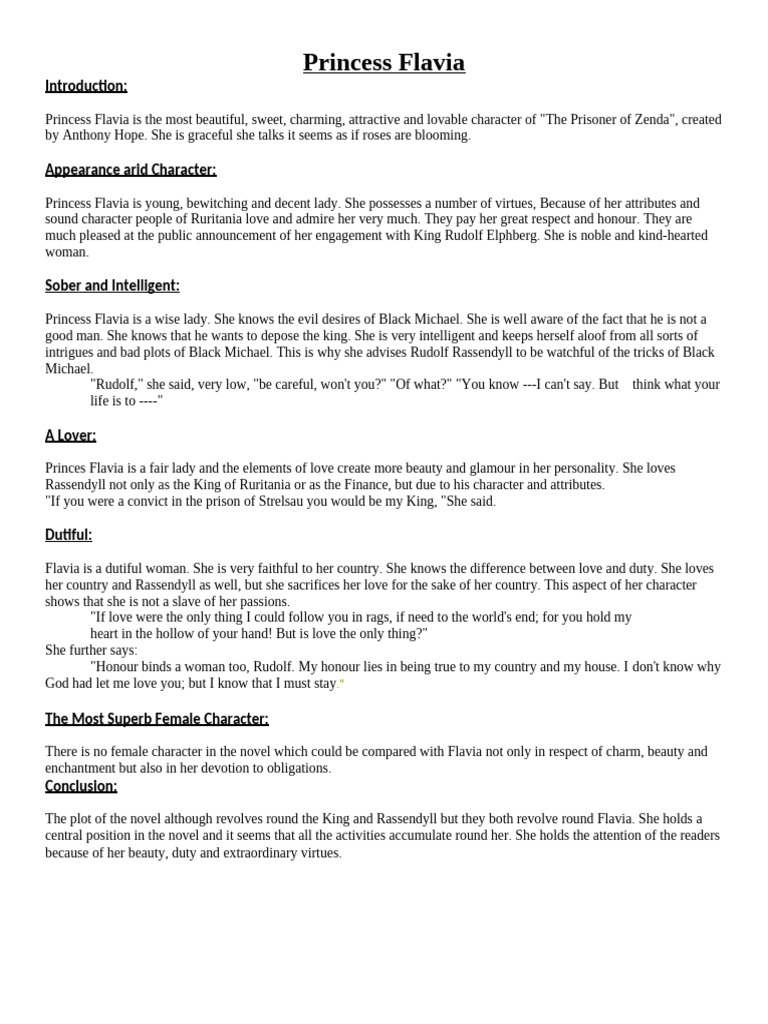 Princess Flavia | PDF | Love