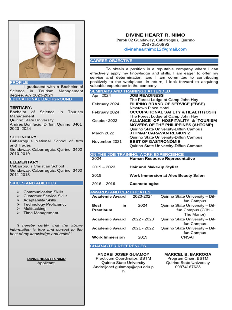 Heart Nimo - Resume Updated | PDF