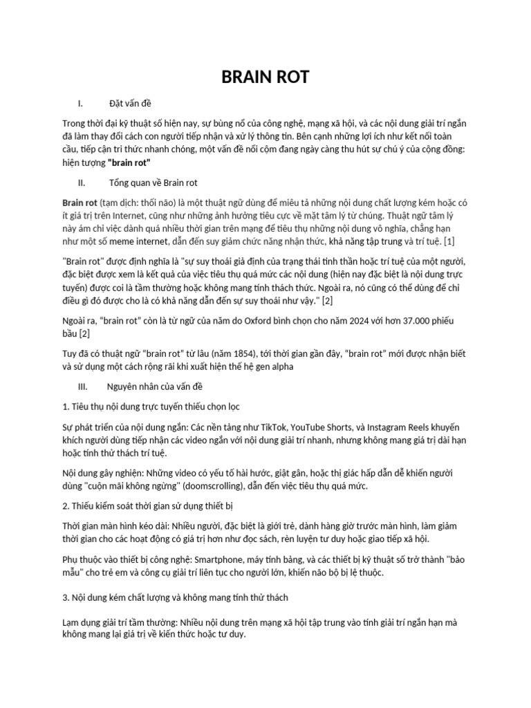 Brain Rot | PDF