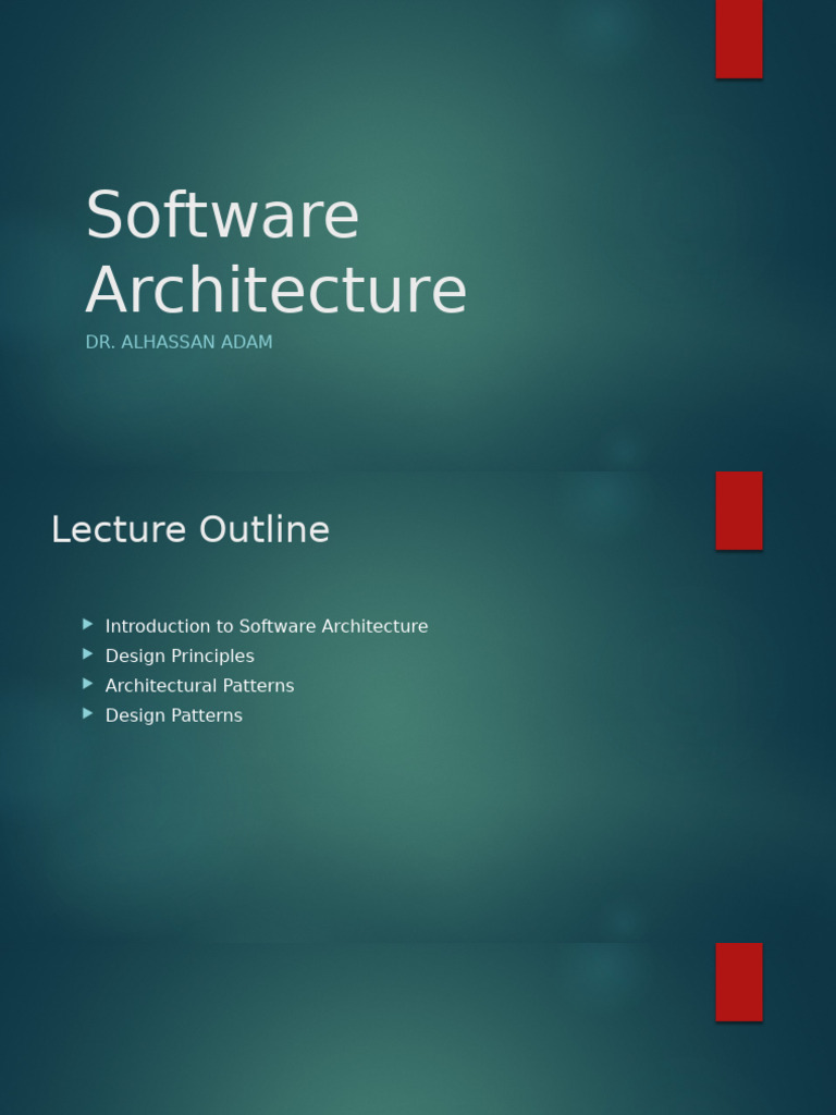Lecture 4 - Software Architecture | PDF | World Wide Web | Internet & Web