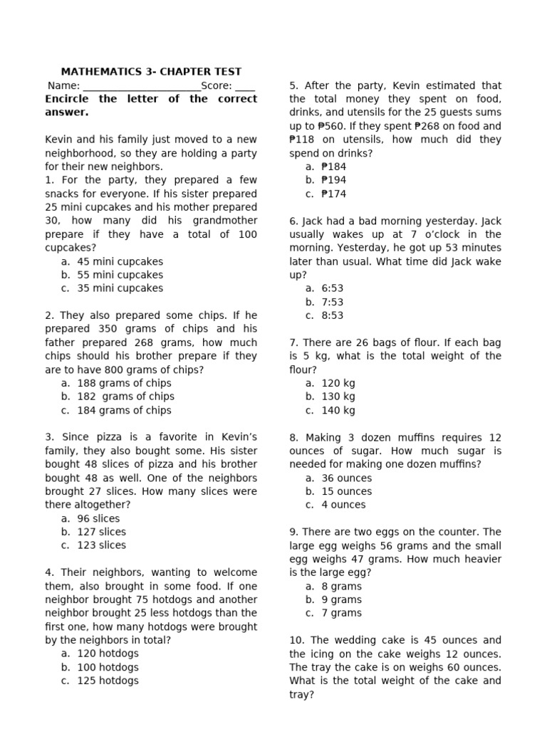 Mathematics 3 - 1 | PDF | Troy Weight | Pound (Mass)