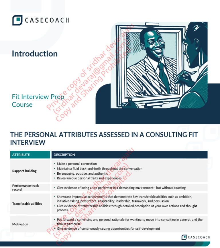 Consulting Fit Interview Attributes Guide | PDF