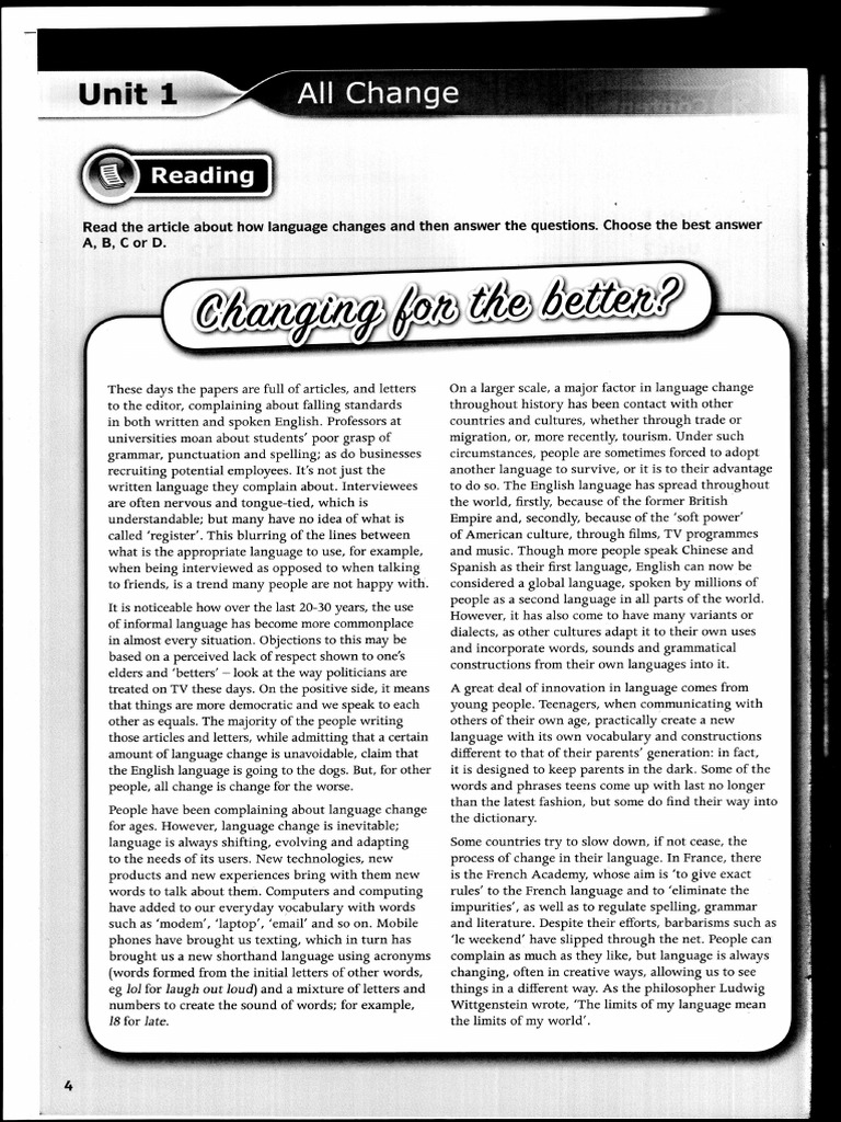 C1 ED WB Unit 1 | PDF