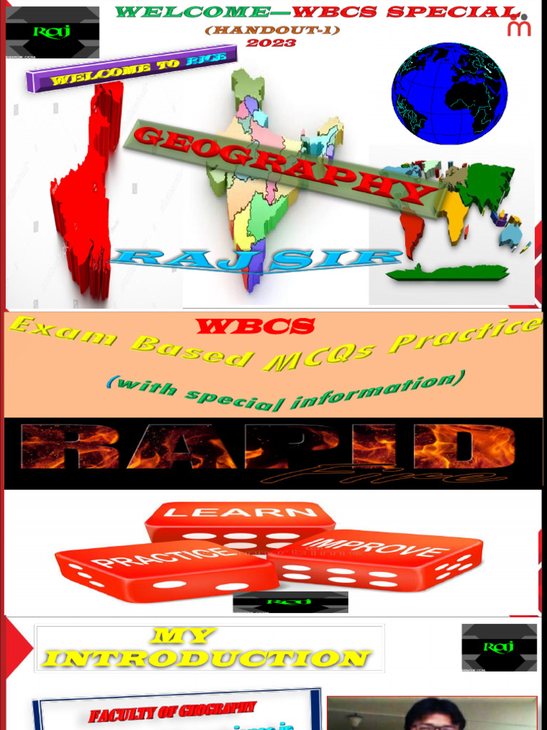 RAJ--Geography(wbcs camp-1) 2023..Raj New | PDF | Continent | Physical Geography