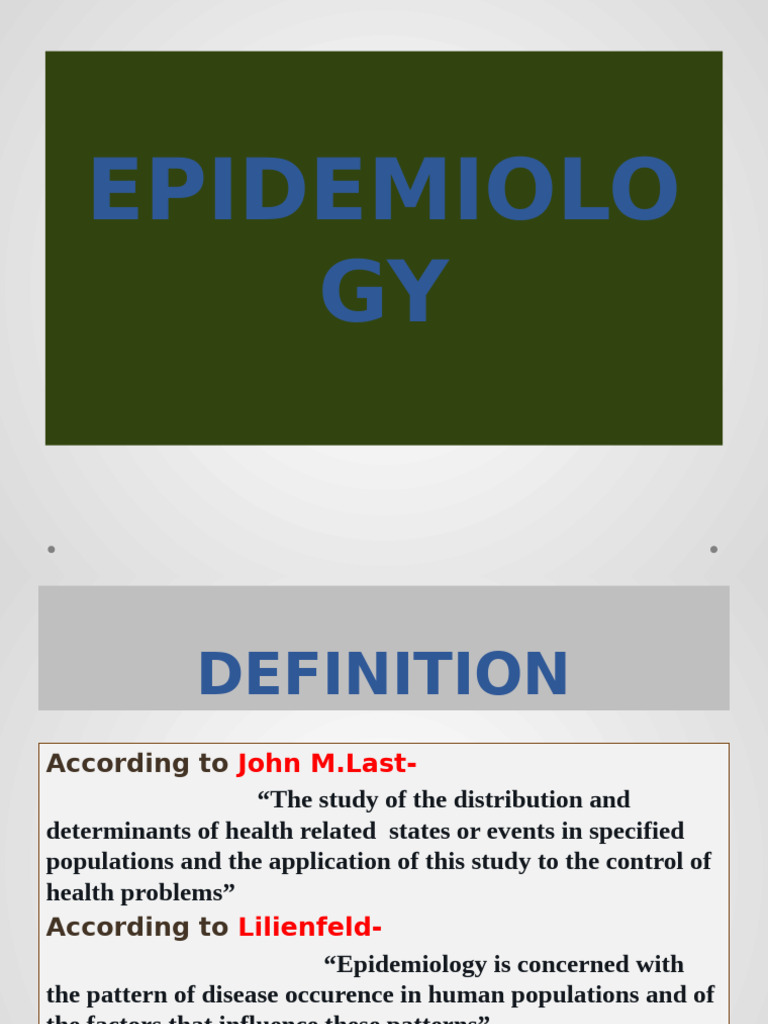 Overview of Epidemiology and Its Measurements | PDF | Epidemiology | Mortality Rate