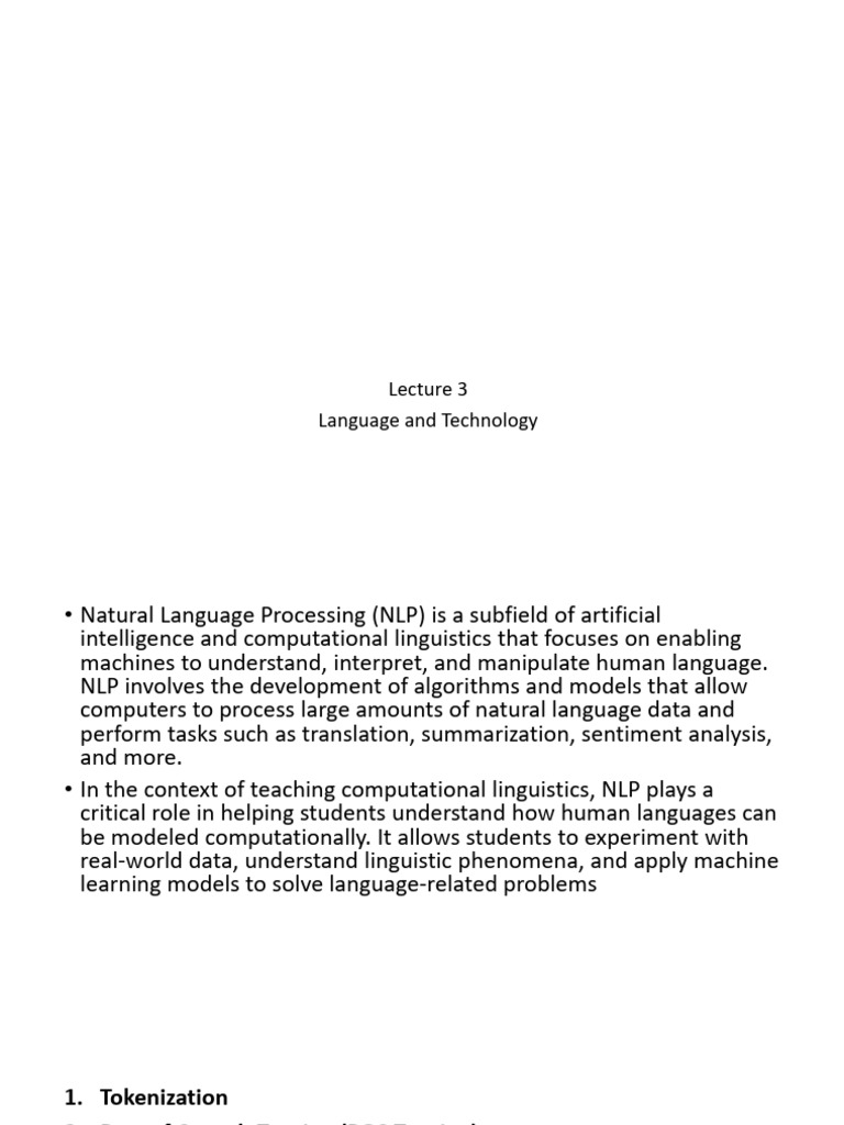 Natural Language Processing (NLP) & Computational Linguistics | PDF | Parsing | Part Of Speech