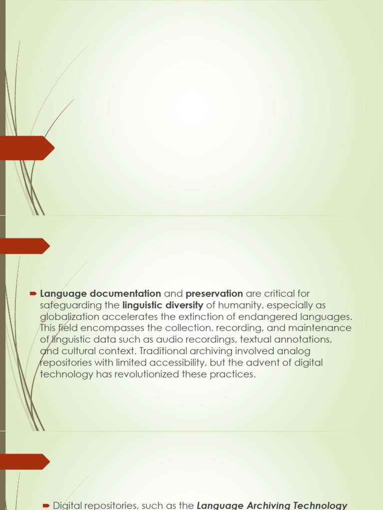 Language Documentation, Preservation, and Archiving | PDF | Linguistics | Metadata