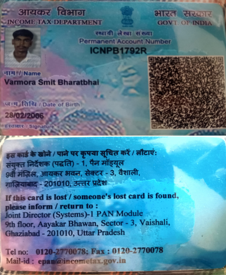 PAN Card Details for Varmora Smit | PDF