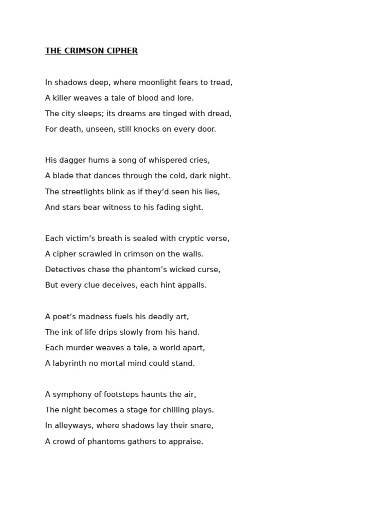 The Crimson Cipher. | PDF