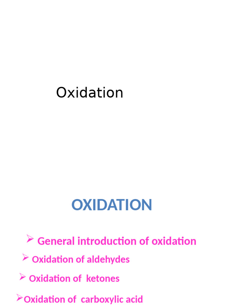 Oxidation | PDF