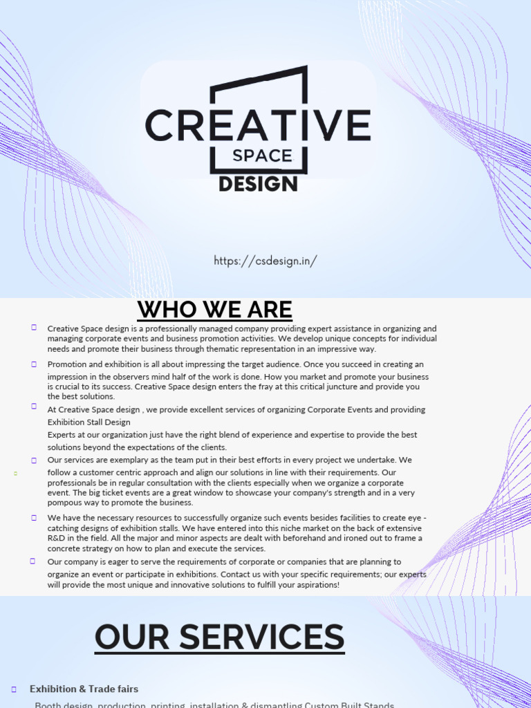Creative Space Design Portfolio. | PDF | Business