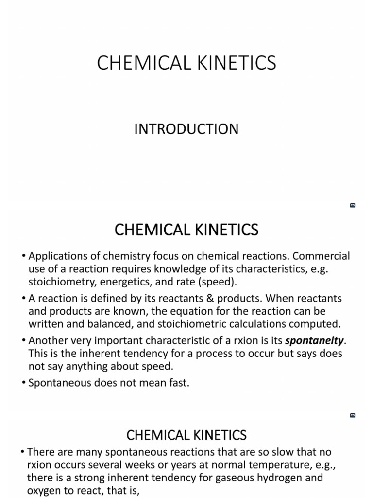 Chemical Kinetics Notes - Knowledge Inspired Tutorial | PDF