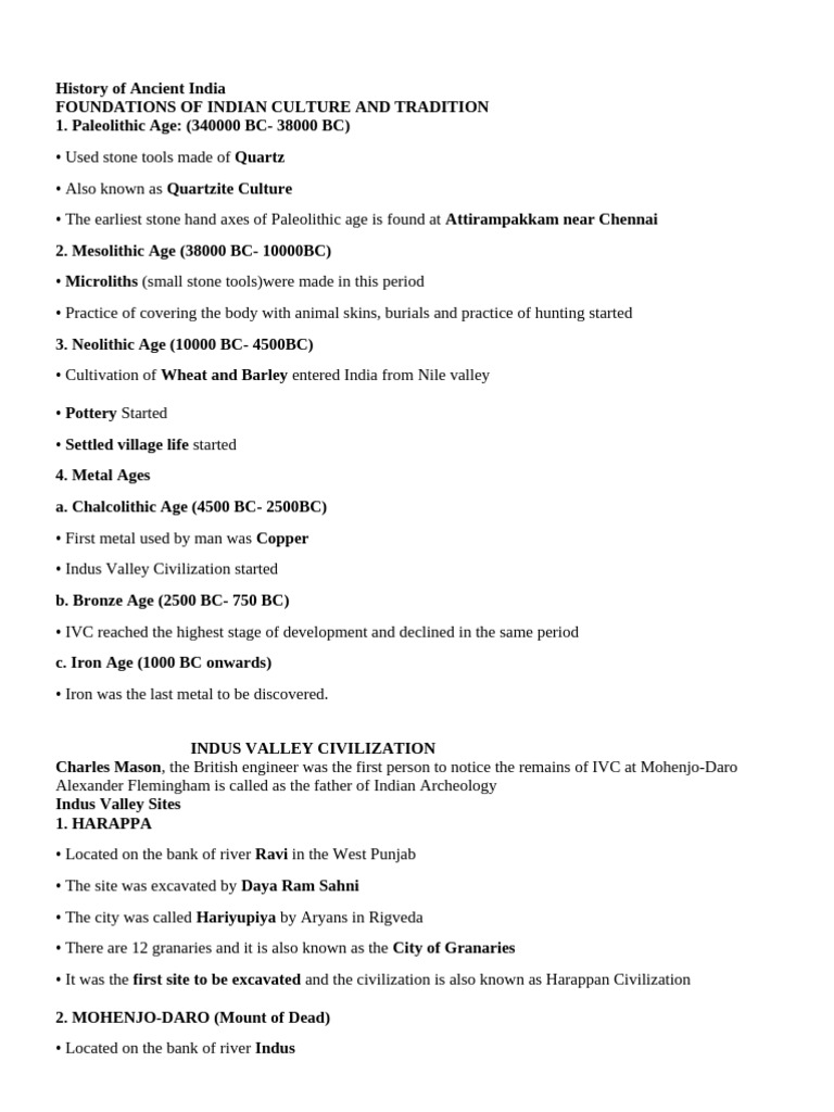 Ancient India: Culture and Civilization History | PDF | Vedas | Indian ...