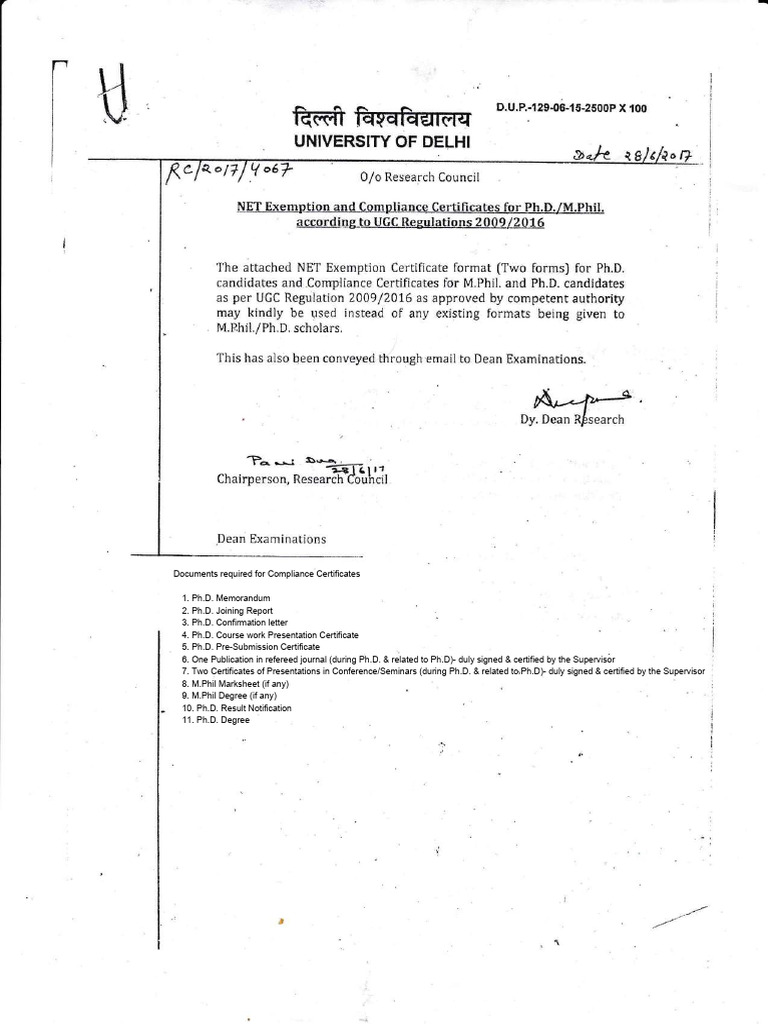 Compliance Certificate and Net Exemption Form | PDF | Thesis | Doctor ...