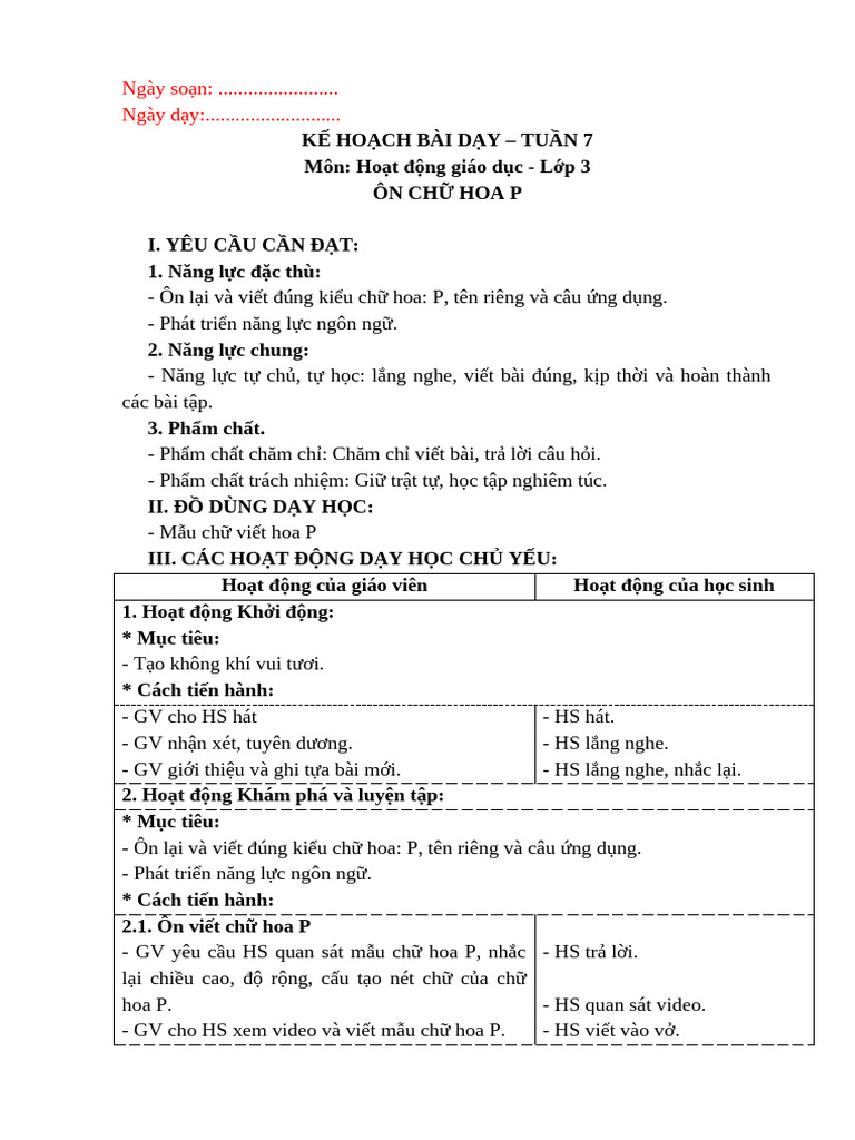 Phu dao - Tuan 7 | PDF