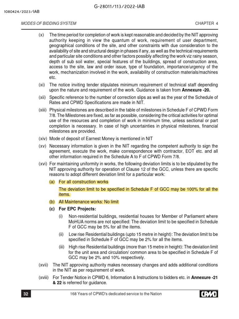 CPWD SOP 2022 Page | PDF