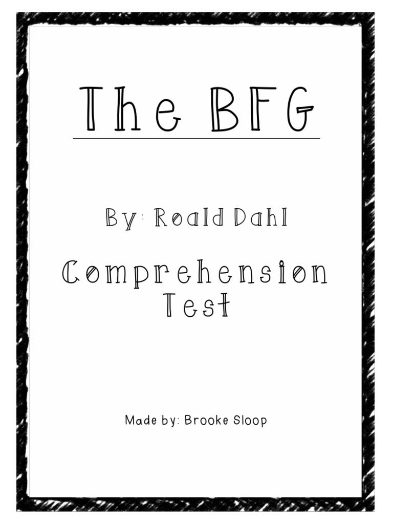 TheBFGComprehensionTest 1 | PDF