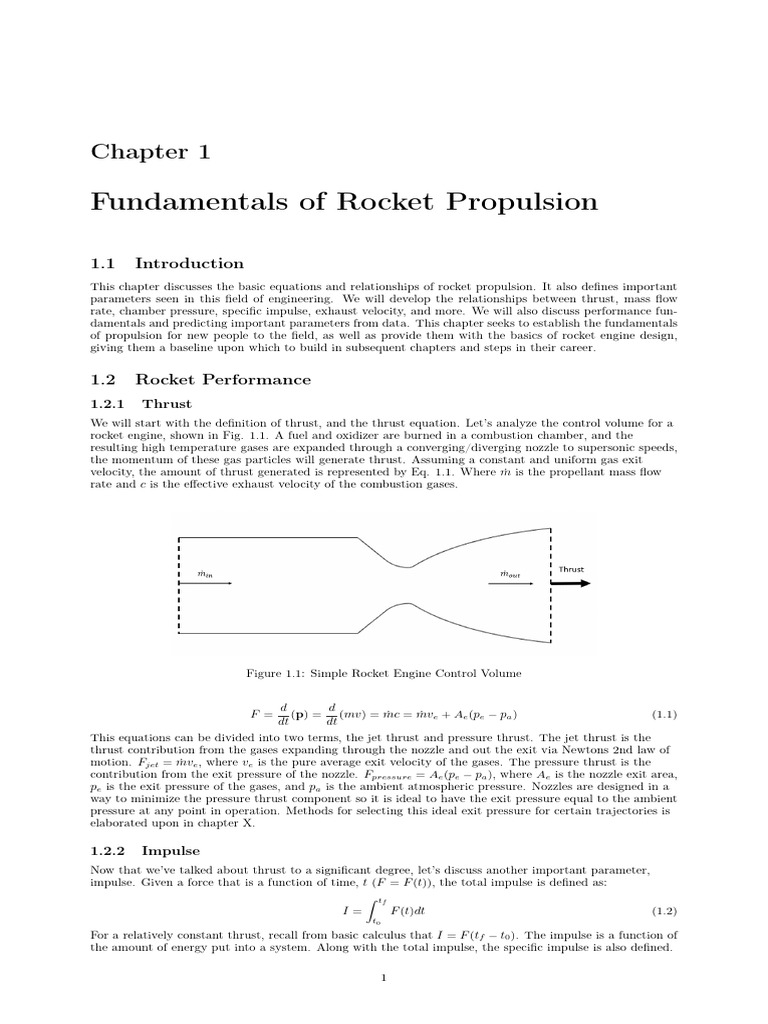 Thrust Fundamentals in Rocket Propulsion | PDF | Rocket Engine | Thrust