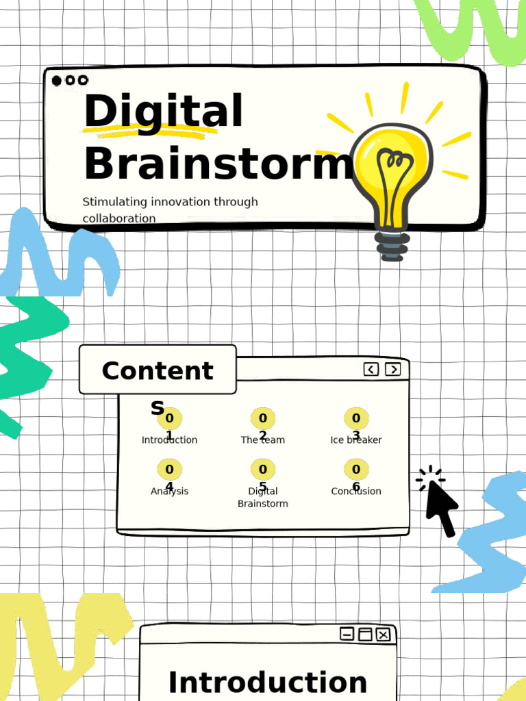 White Creative Doodle Brainstorming Presentation | PDF