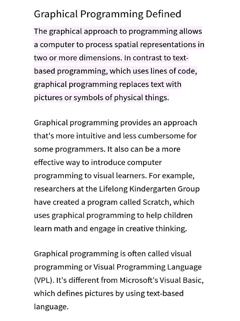 Introduction To Graphical Programming | PDF