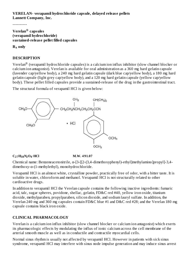 Verelan | PDF | Blood Pressure | Heart Failure