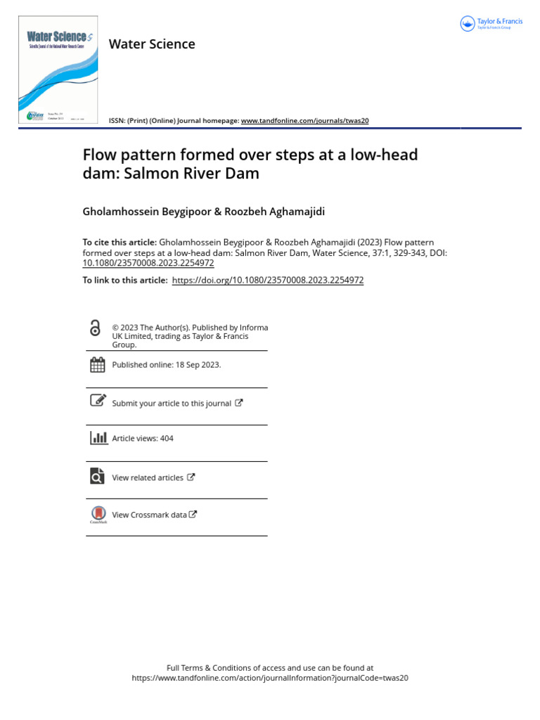 Flow Patterns at Salmon River Dam Steps | PDF | Spillway | Dam