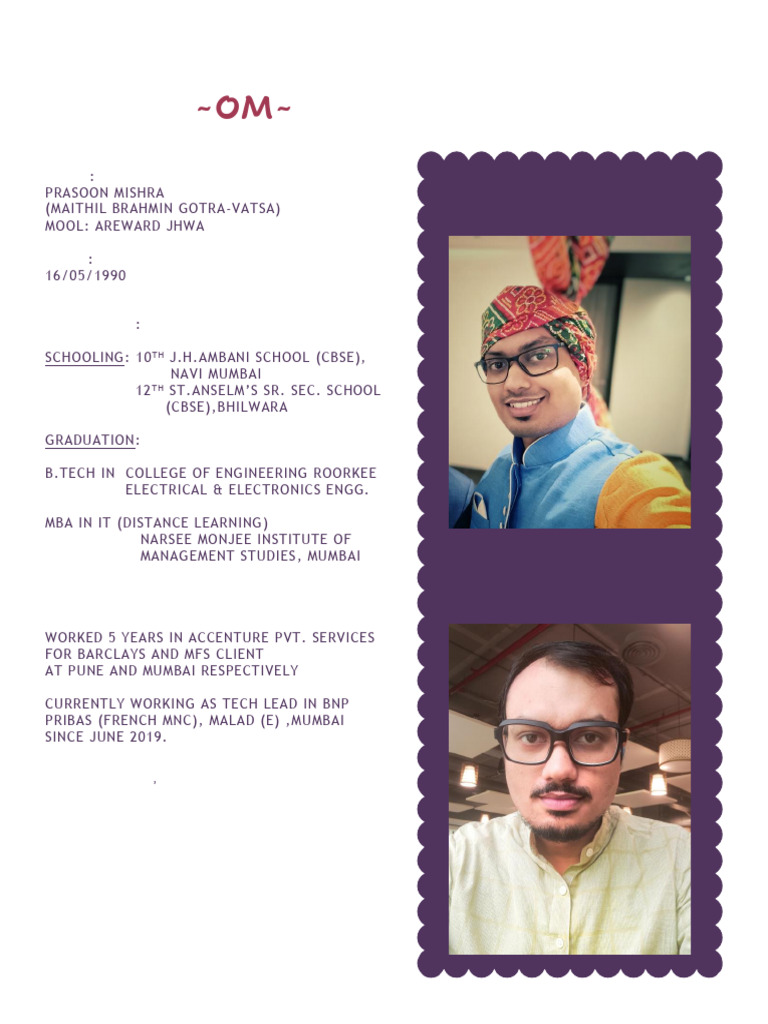 Prasoon Mishra: Tech Lead & Hobbies | PDF