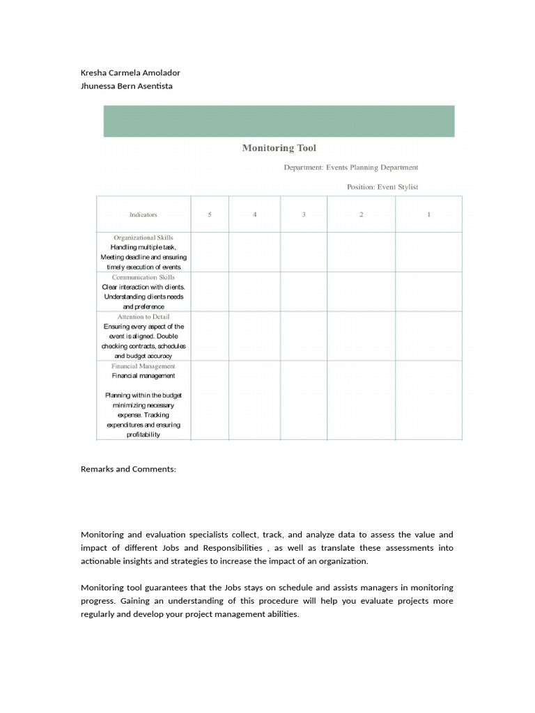 Monitoring Tool | PDF