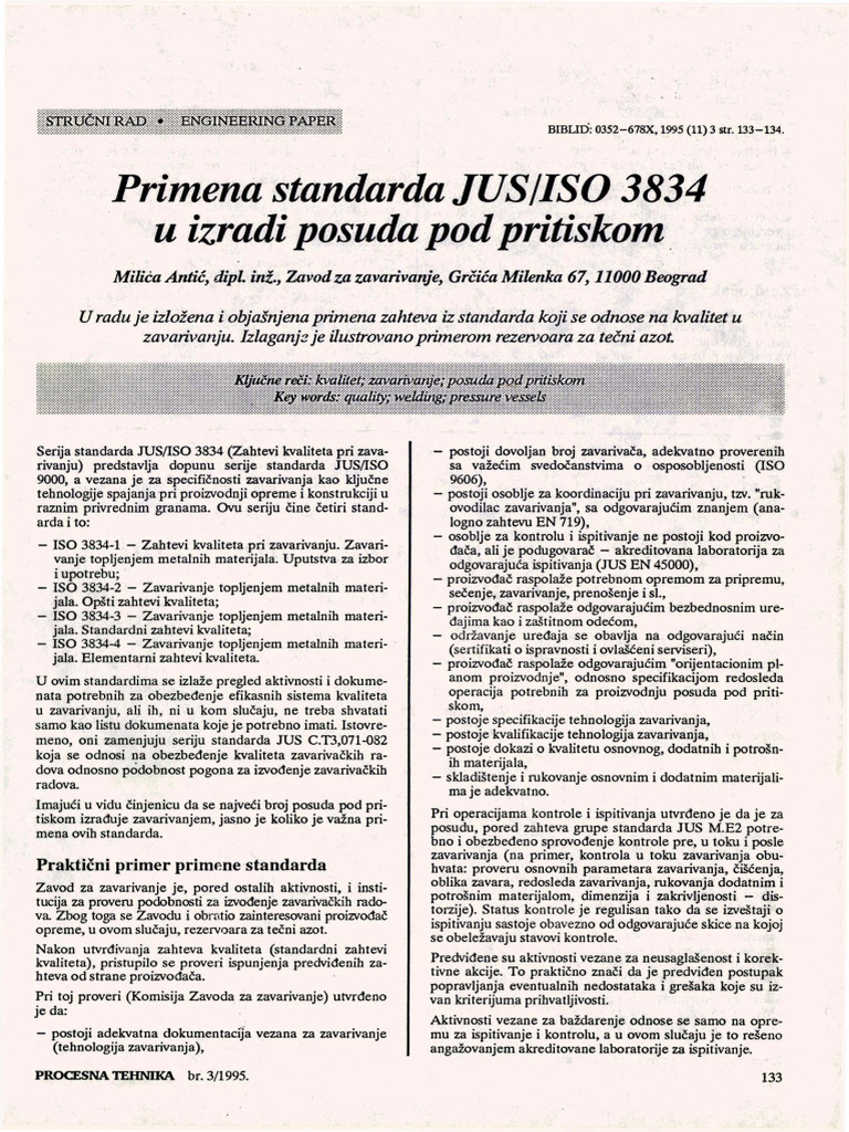 Jus Iso 3834 | PDF