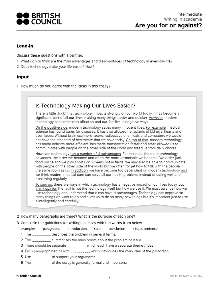 ARA B1 03 I009WEU HO v1.0 | PDF | Essays | Human Communication