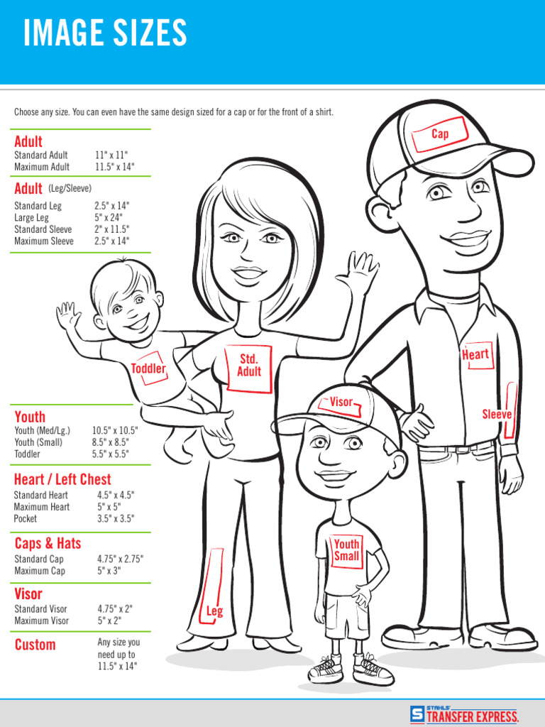 T-Shirt Design Size Guide | PDF