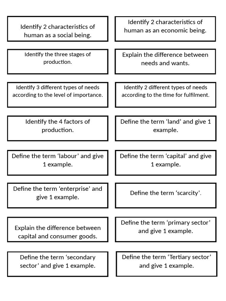Questions For Snakes and Ladders | PDF | Market (Economics) | Economic ...