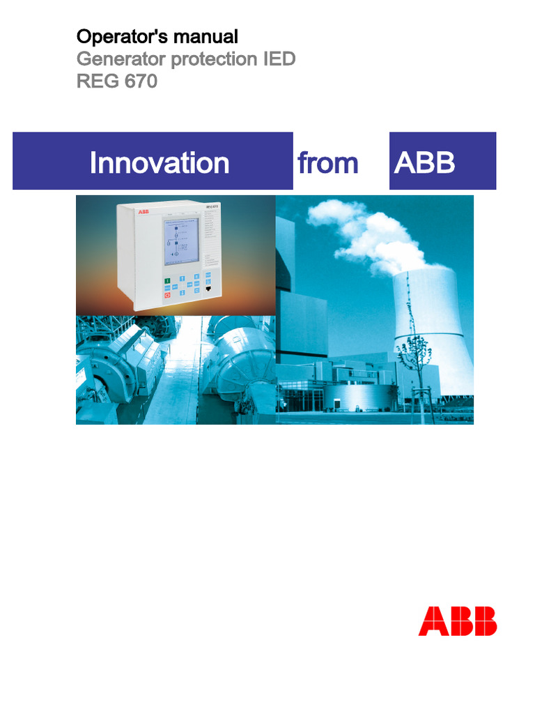 OM_REG670 | PDF | Electrical Impedance | Transformer