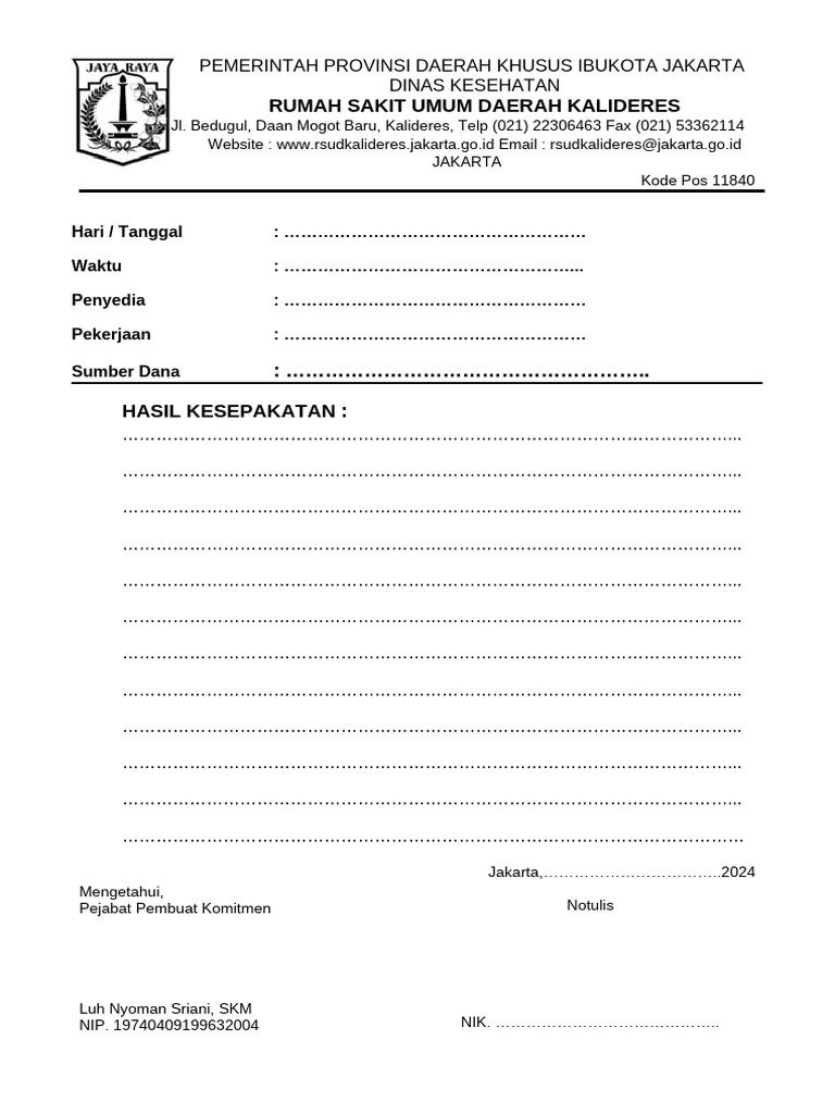 Format Notulen FIX | PDF