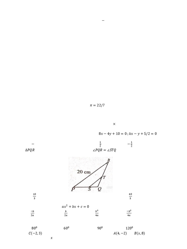 4_QP MATHS - STD (041) - 01 (1) | PDF | Circle | Triangle