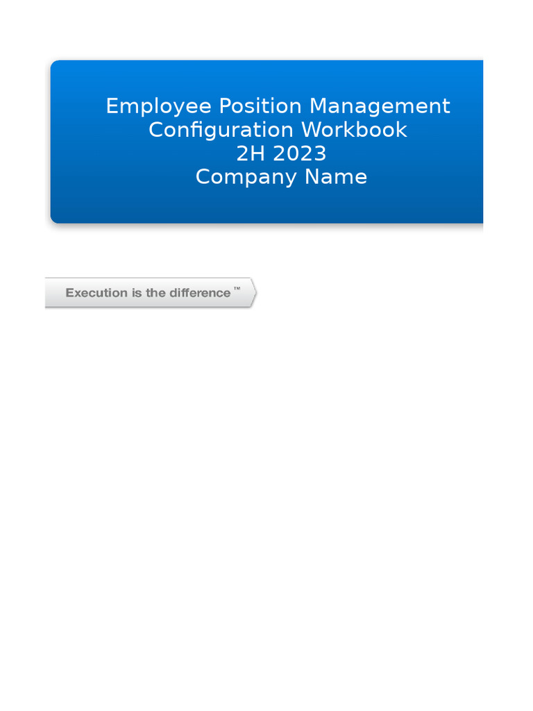EC Position Management Workbook 2H 2023 | PDF | Employment | Full Time ...