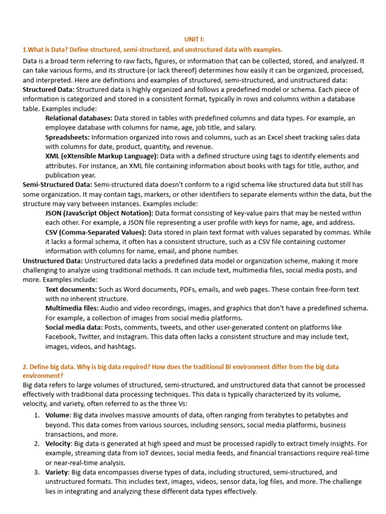 Understanding Data Types & Big Data | PDF | No Sql | Analytics