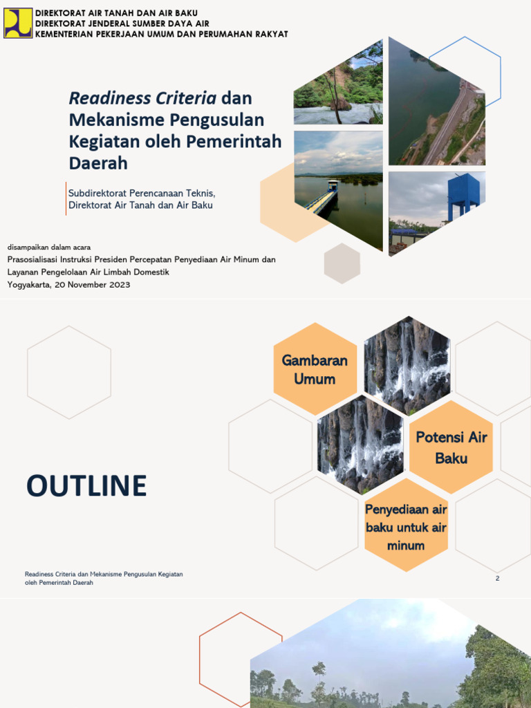 ATAB - Readiness Criteria Dan Mekanisme Pengusulan Kegiatan (Inpres Air Minum) | PDF