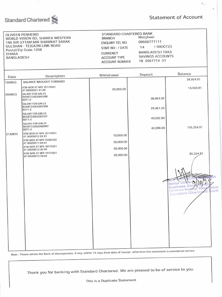 Bank Statement (2023-2024) | PDF | Bengal | Banking