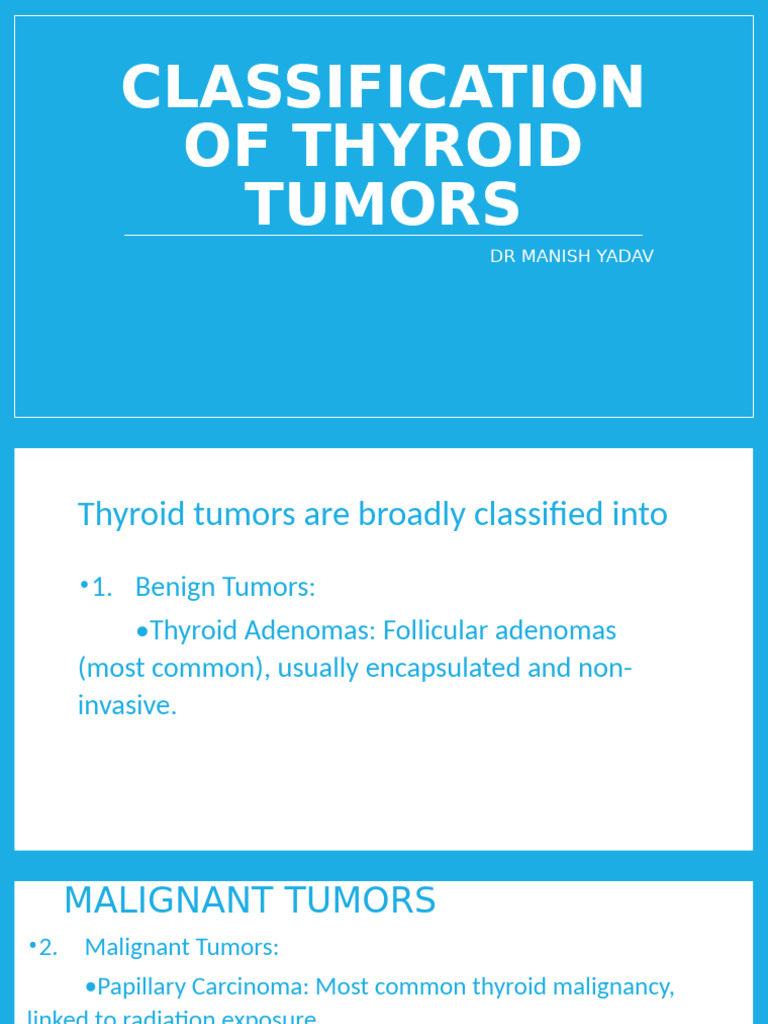 Thyroid Tumors Classification Overview | PDF | Thyroid | Glands