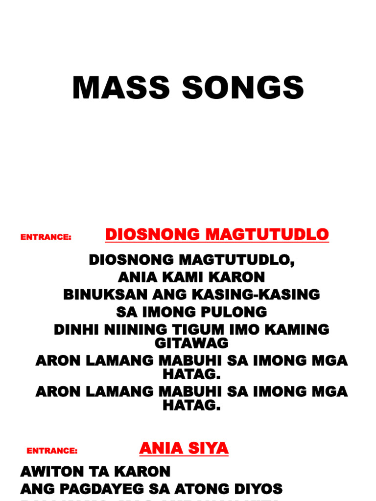 Mass Songs Set 2 | PDF