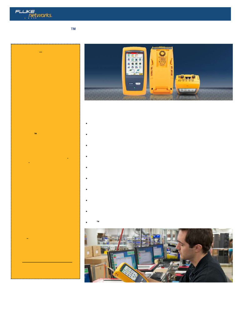 Fluke 1T 1500 DataSheet | PDF | Computer Network | Wi Fi
