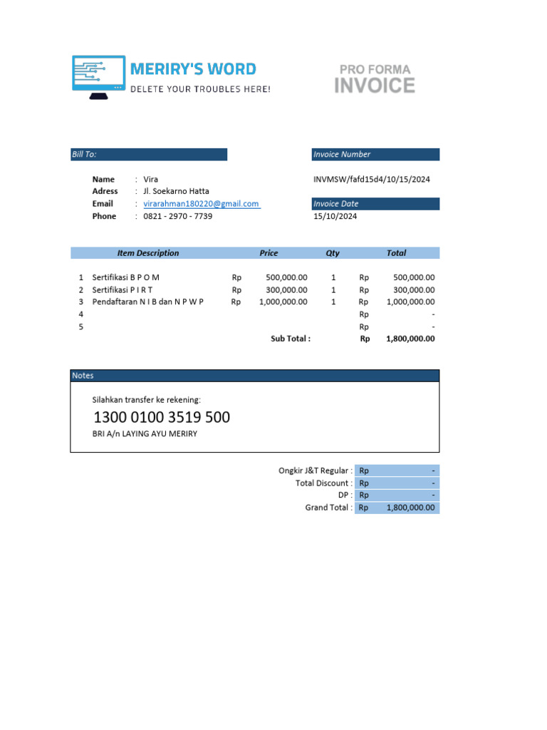Invoice 15.10.2024 | PDF