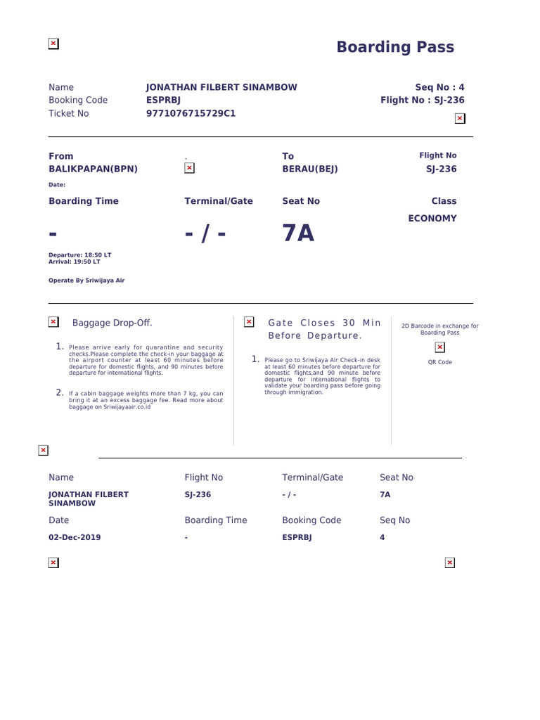 boarding-pass-7 | PDF | Aviation