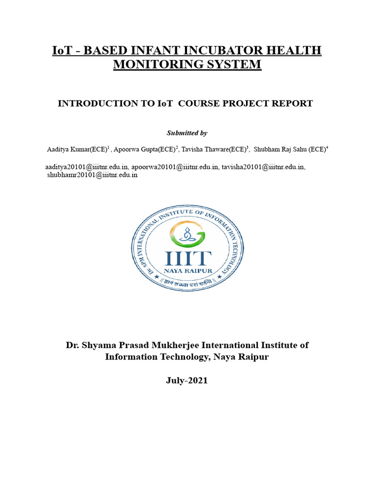 IoT-Project-Report - IoT - BASED INFANT INCUBATOR HEALTH MONITORING SYSTEM | PDF | Neonatal ...