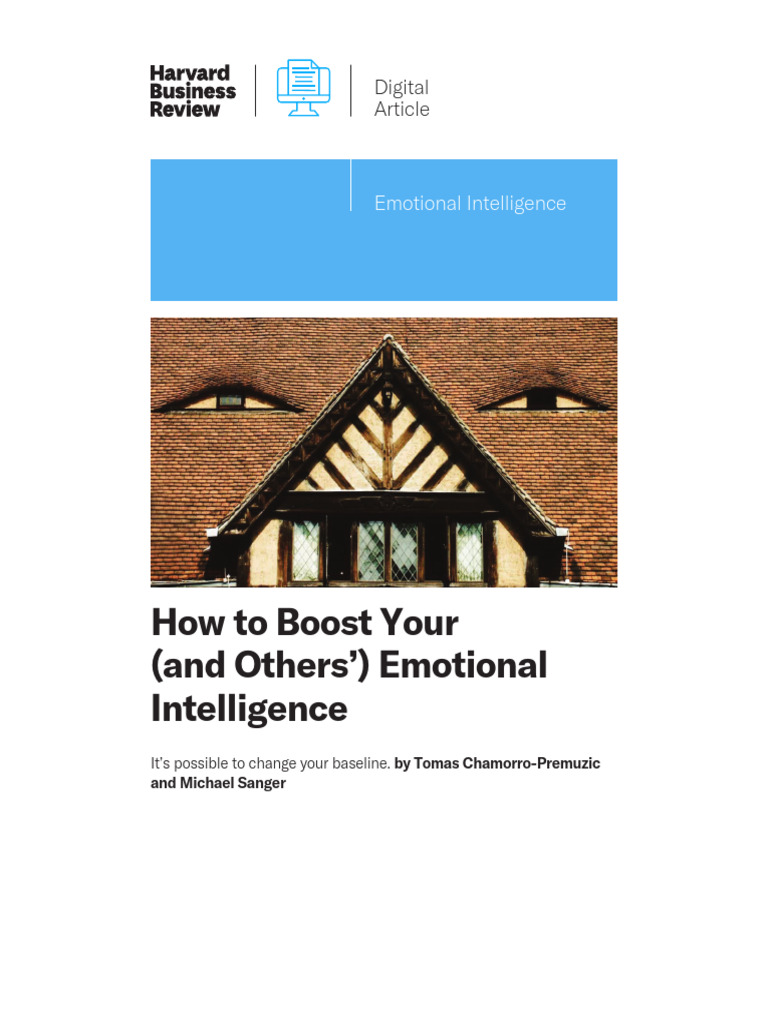 How to Boost Your (and Others_) Emotional Intelligence | PDF | Emotional Intelligence ...
